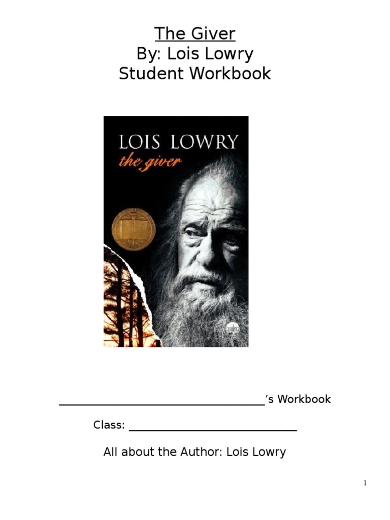 The Giver Student Workbook | PDF | The Giver