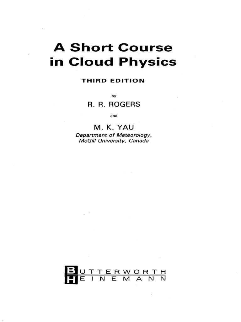 Cloud Physics Review - Includes Cloud Physics and Cloud Dynamics | PDF ...