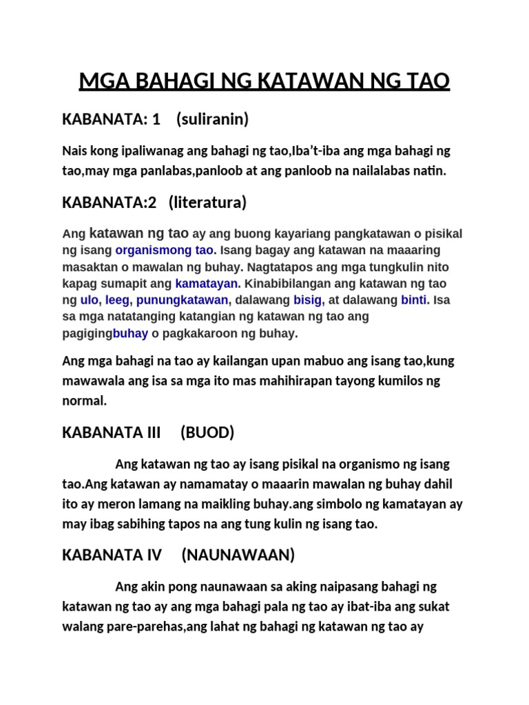 FREE Filipino Flashcards Body Parts (Bahagi Ng Katawan) —, 51% OFF