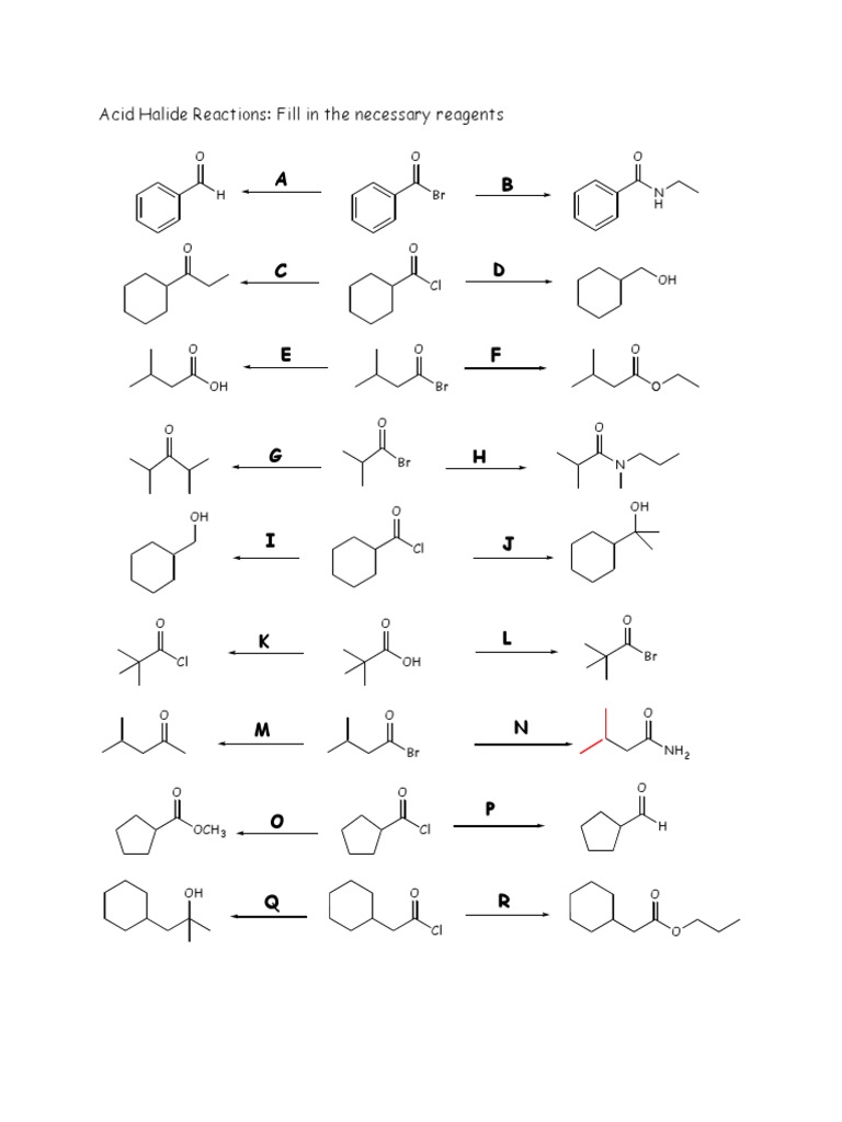 Acid Halide Reactions | PDF