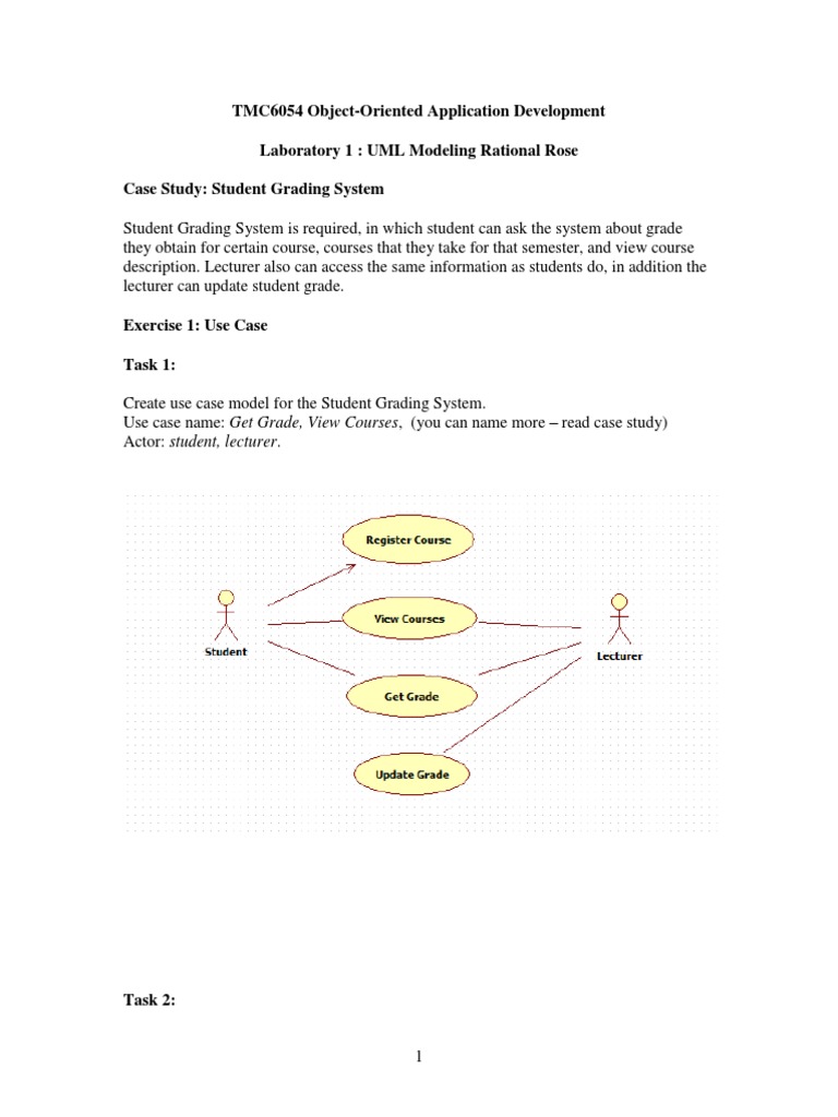 Student Grading System Pdf Use Case Software