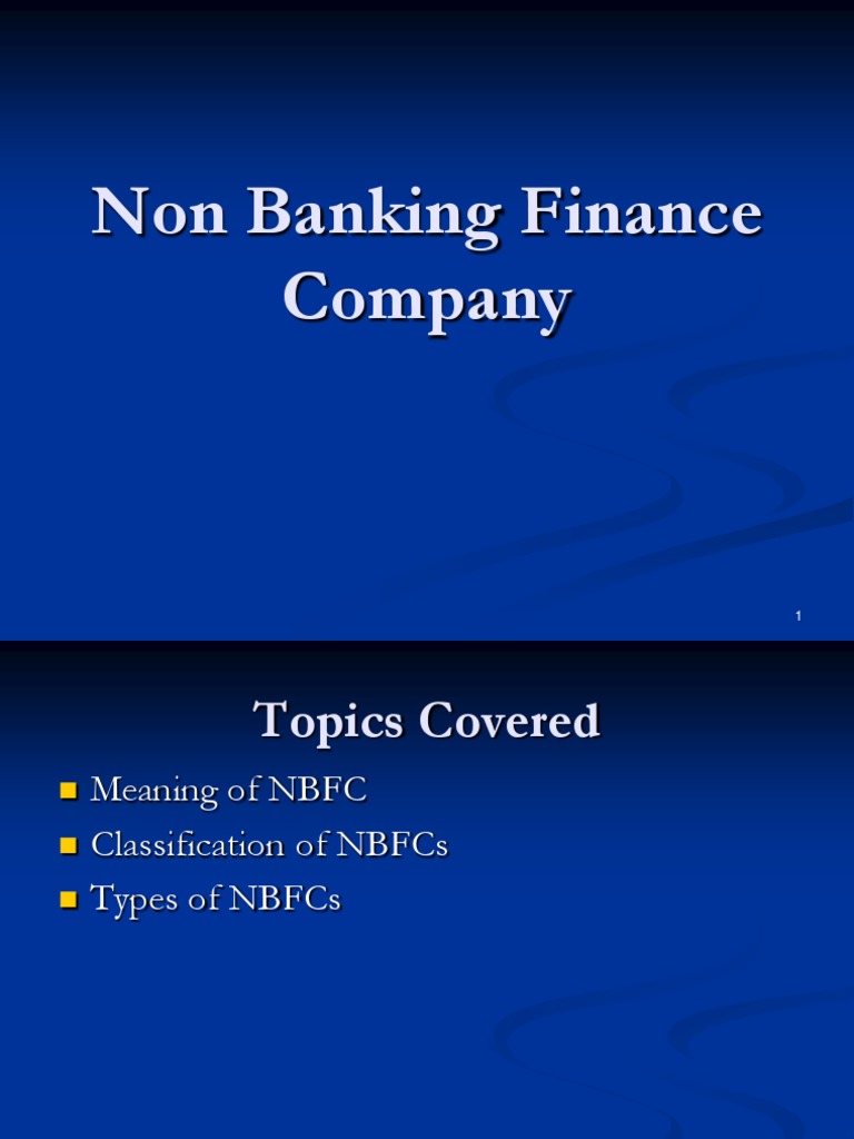 Module 6 Nbfc Pdf Non Bank Financial Institution Banks
