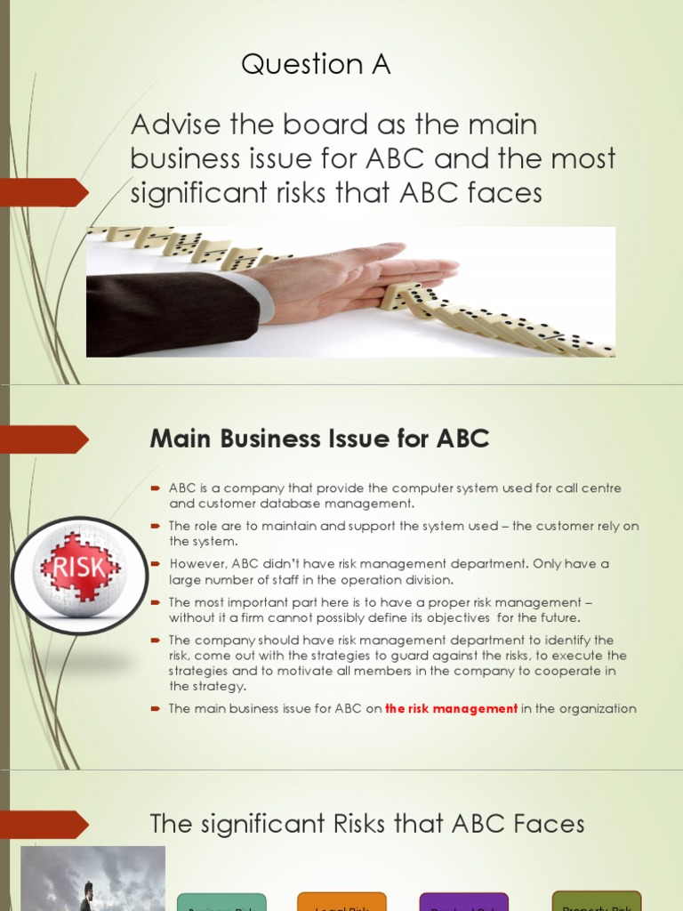 Case Study - ABC | PDF | Risk Management | Risk