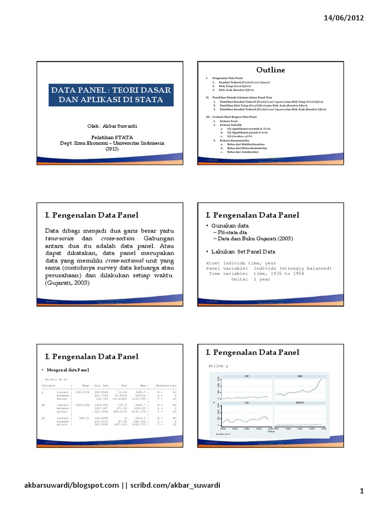 Data Panel-Teori Dan Aplikasi Di Stata 2012-Libre | PDF
