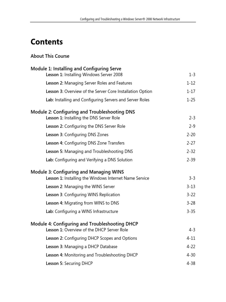 About This Course Module 1: Installing and Configuring Serve | PDF | I Pv6 | Domain Name System