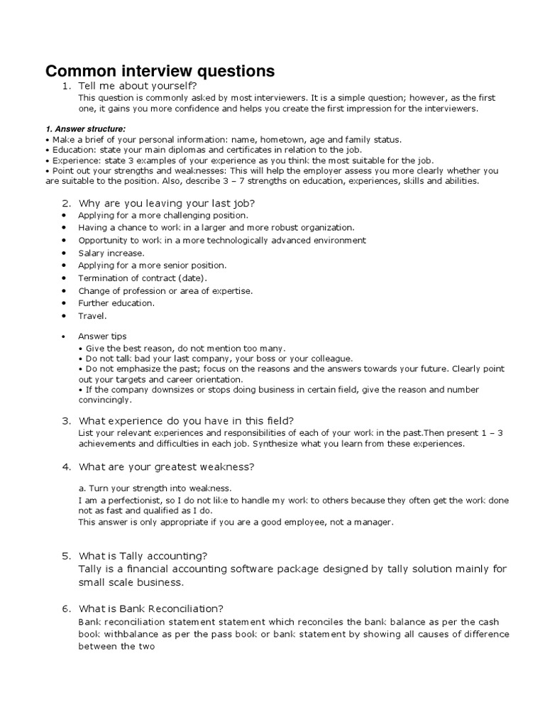Interview Question Answers | Download Free PDF | Accounting | Taxes