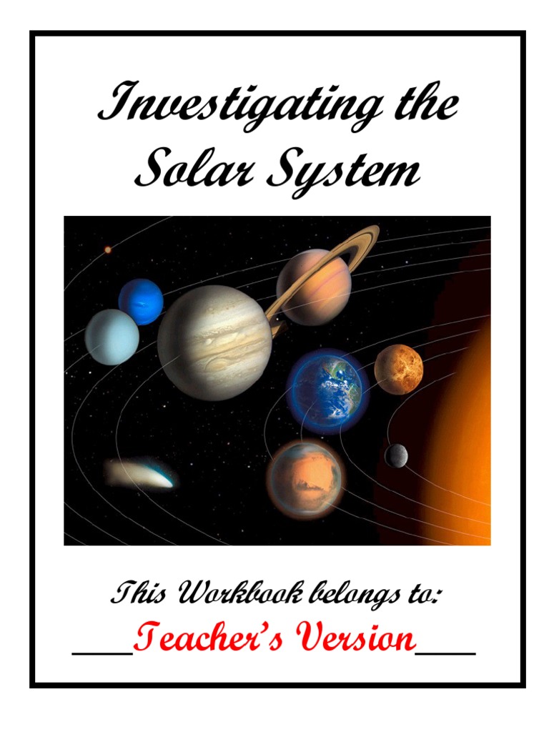 Solar System Exploration Workbook | PDF | Planets | Solar System