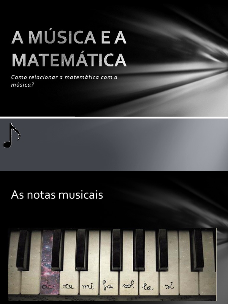 A Música e A Matemática | PDF | Pitágoras | Ensino de Matemática
