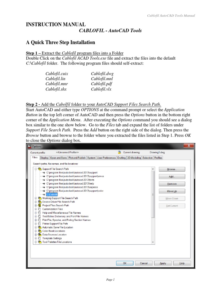 Cablofil | PDF | Auto Cad | Command Line Interface