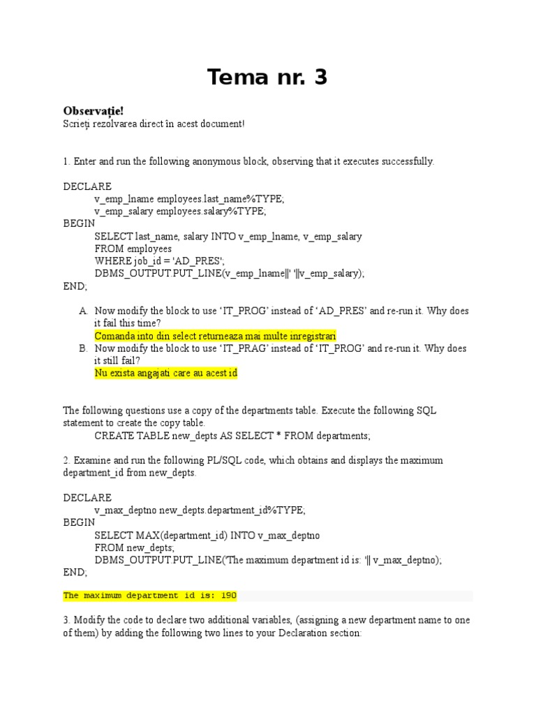 BDII Tema03 | PDF | Control Flow | Sql
