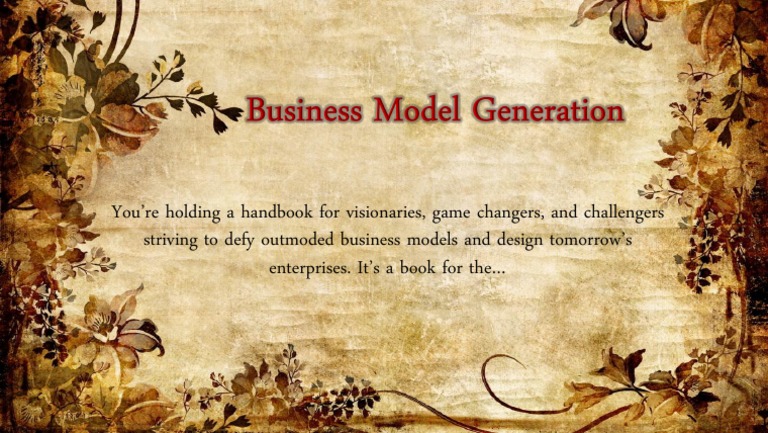 Business Model Generation | PDF
