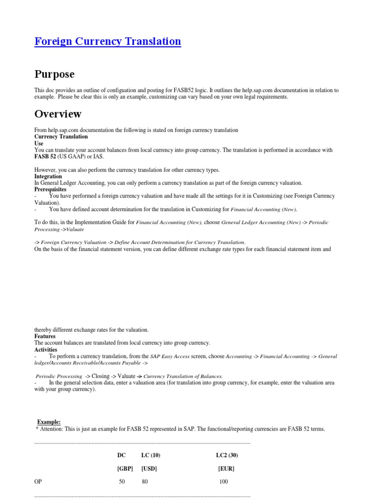 Foreign Currency Translation PDF | PDF | Exchange Rate | Valuation ...