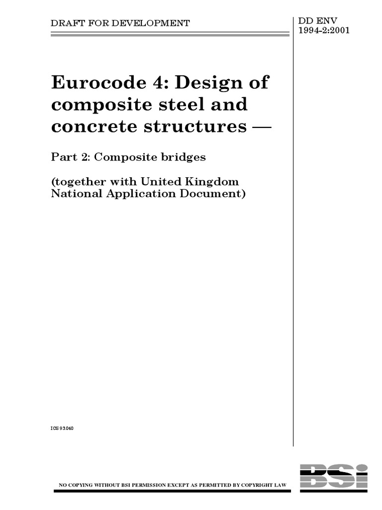 Eurocode 4 Design of Composite Steel and Concrete Structures | PDF ...