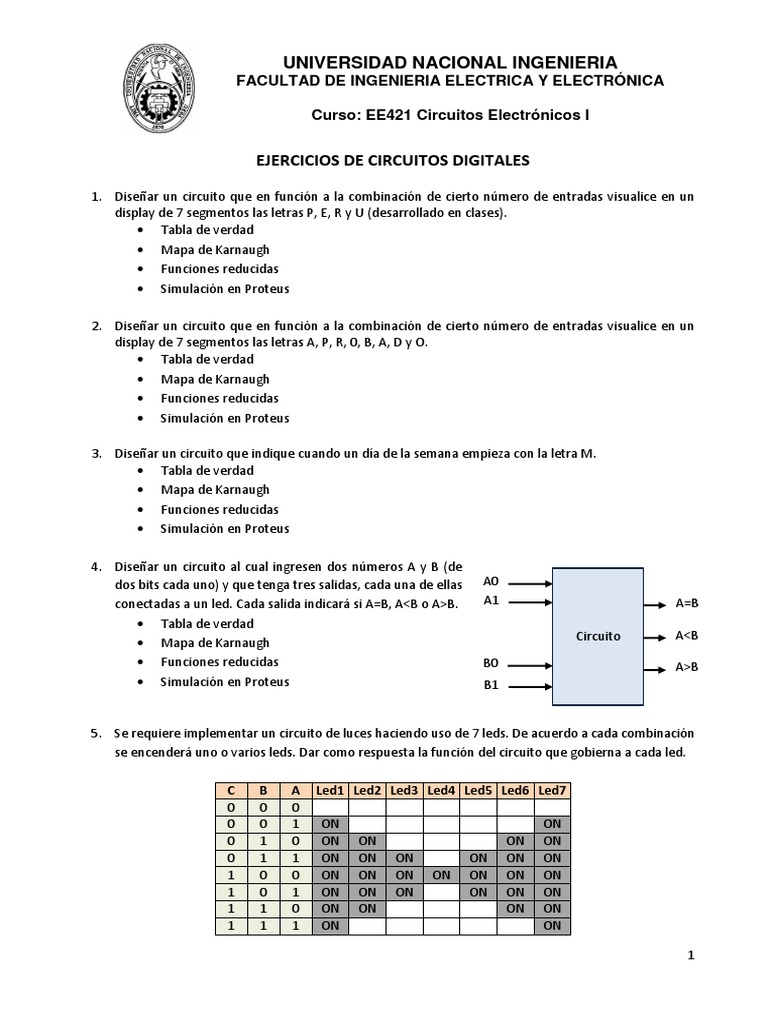 Ejercicios en Proteus | PDF