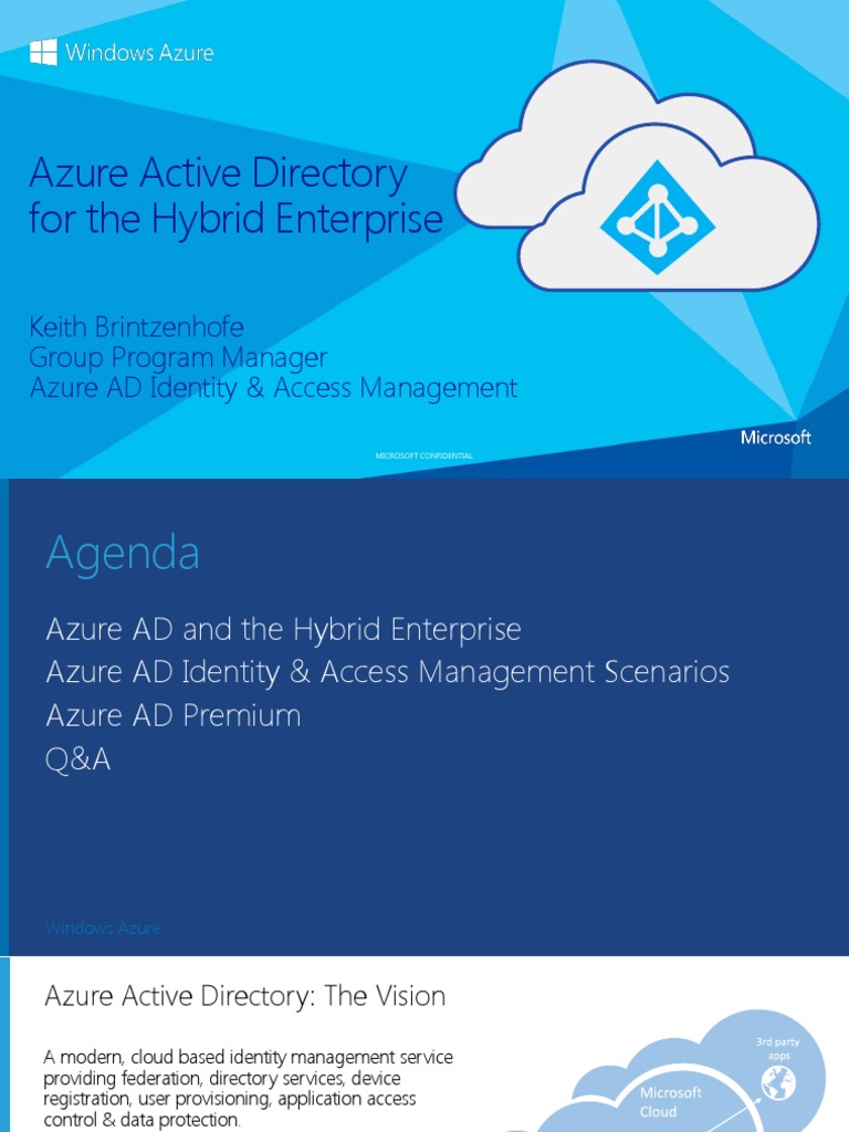 Azure AD IAM For Hybrid Enterprises - EBC Final May | PDF | Software As ...