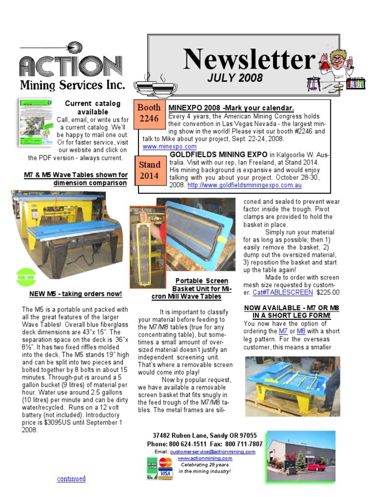 Newsletter July 2008 | PDF | Mining | Industries