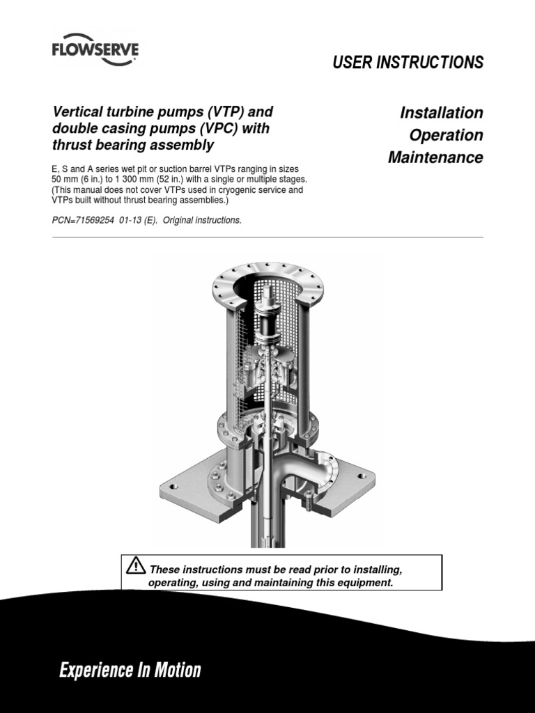 Flowserve VS6-installation.pdf | Noise | Pump