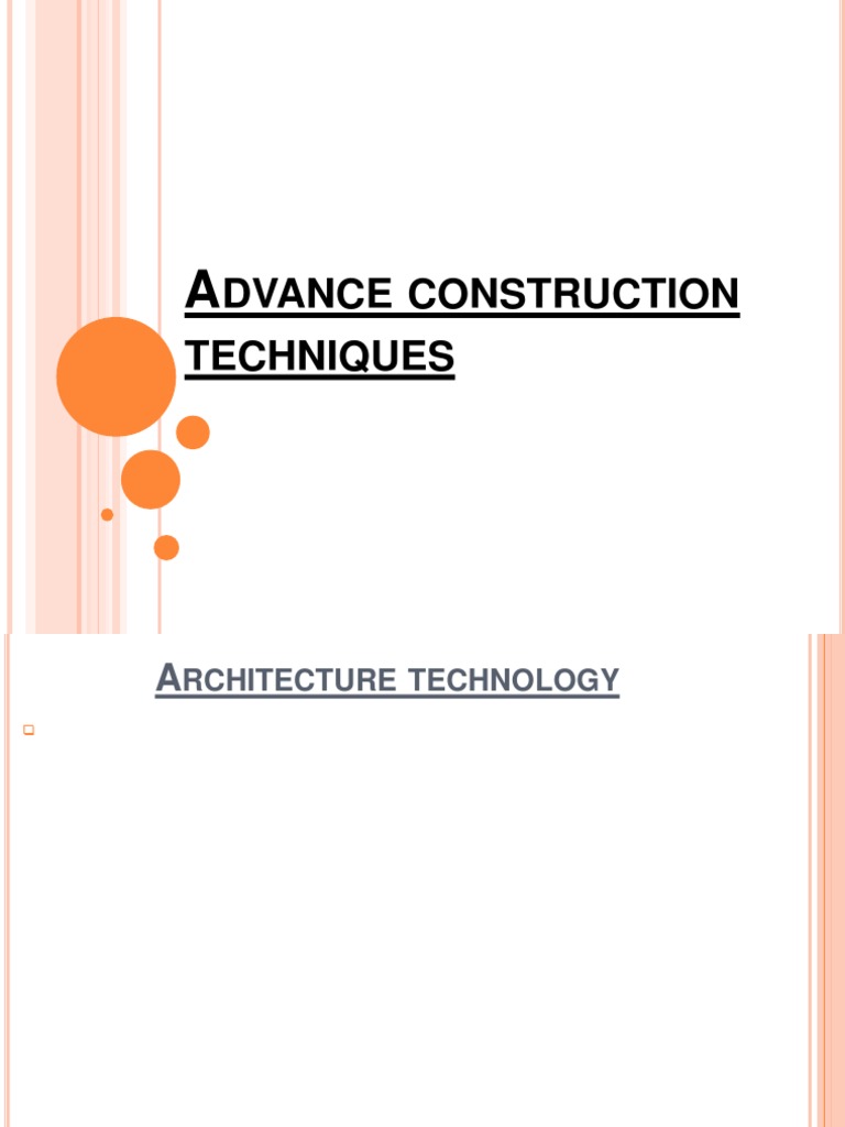 Advanced Construction Techniques Overview | PDF