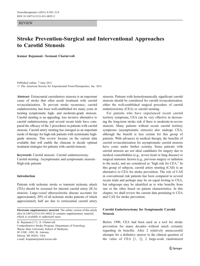 Neurotherapy Cerebral DSA | PDF | Atheroma | Stroke