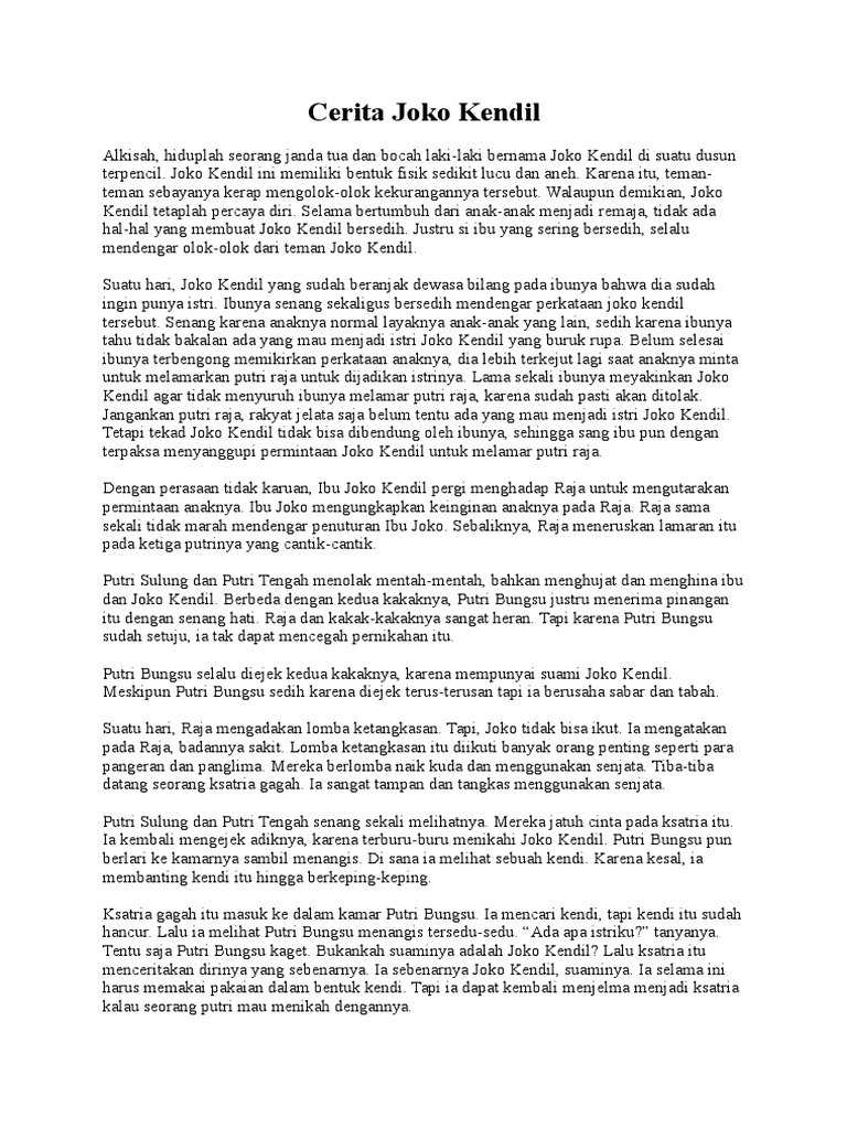 Cerita Joko Kendil | PDF