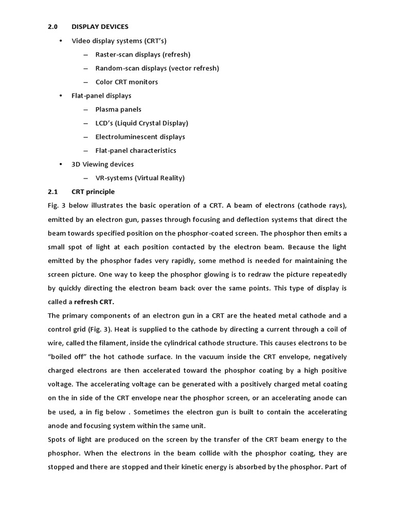 Random Scan Display | PDF