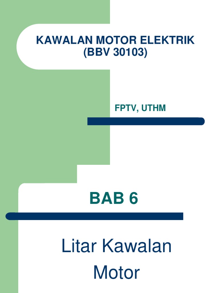 BAB 6 Litar Kawalan Motor | PDF