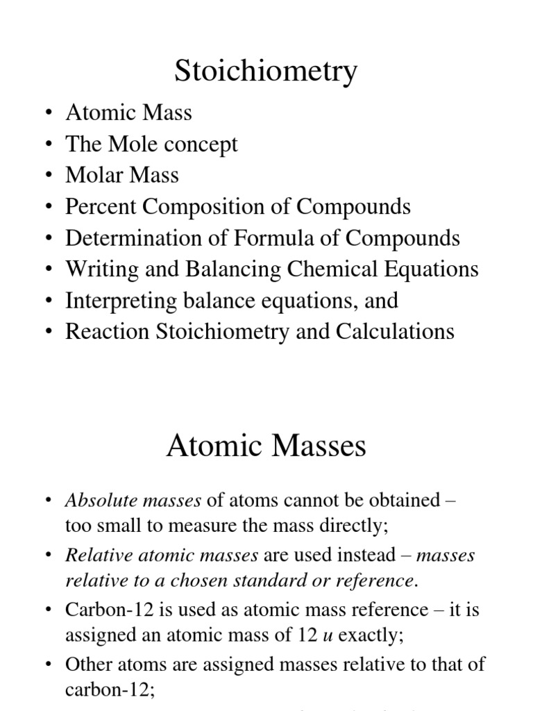 Chapter 3 - Chemical Calculations | PDF | Mole (Unit) | Stoichiometry