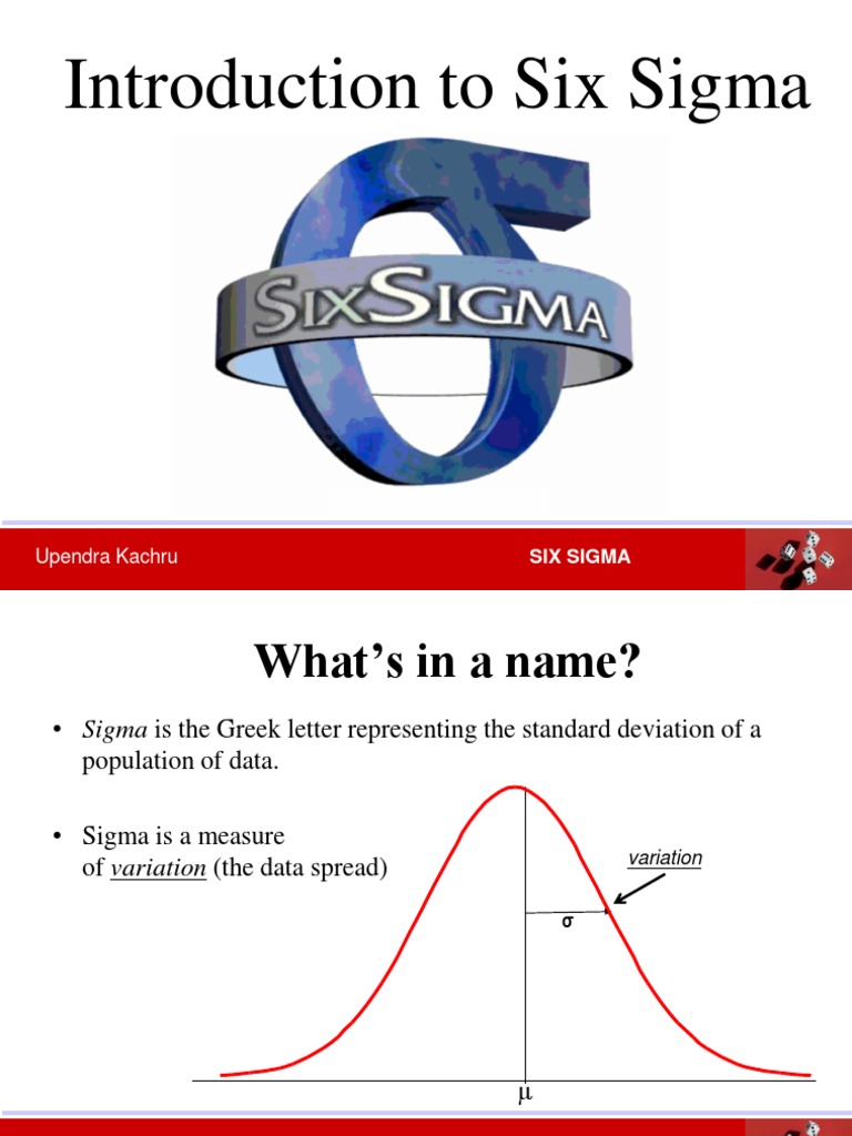 Six Sigma 1 Intro | PDF | Six Sigma | Standard Deviation