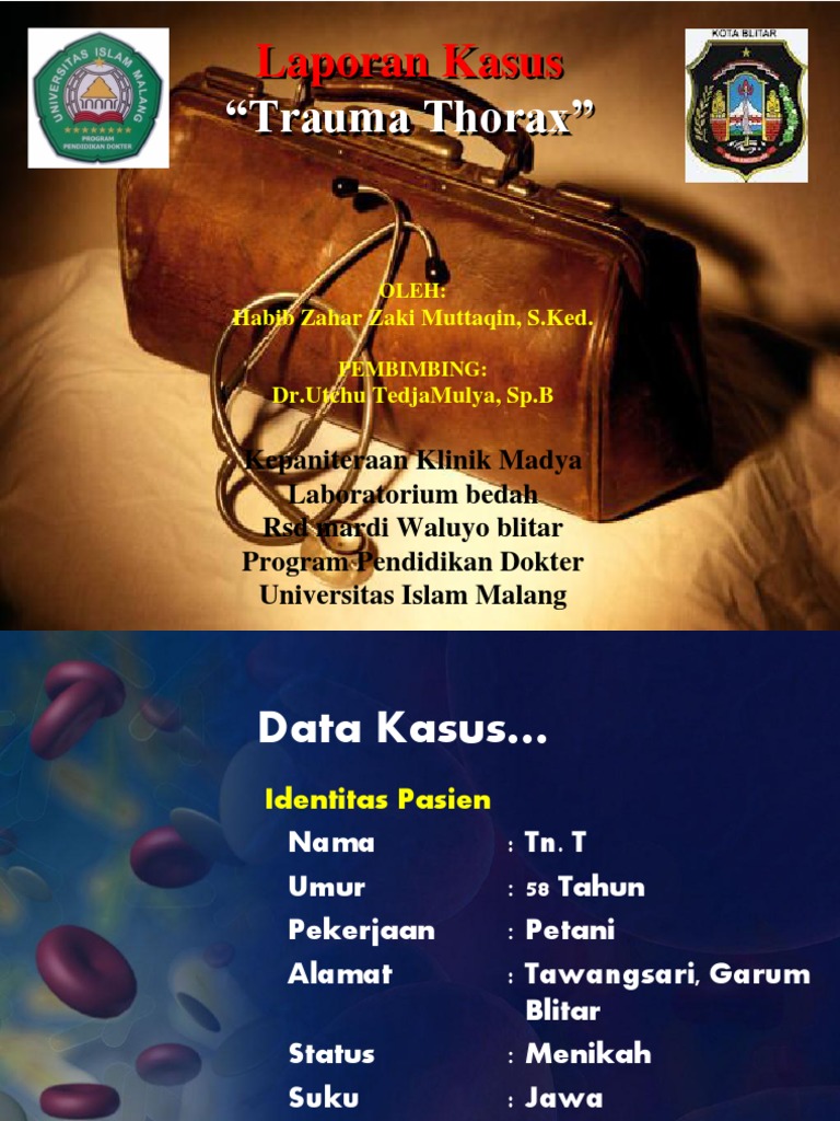 Laporan Kasus Trauma Thoraks | PDF