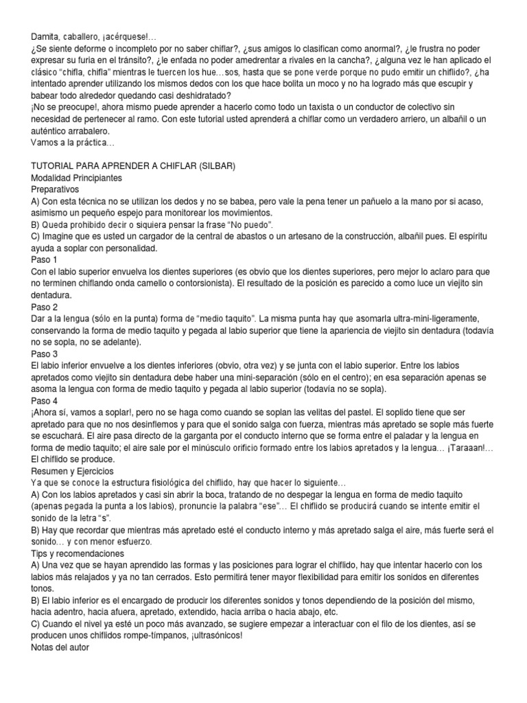 Como Chiflar | PDF | Naturaleza