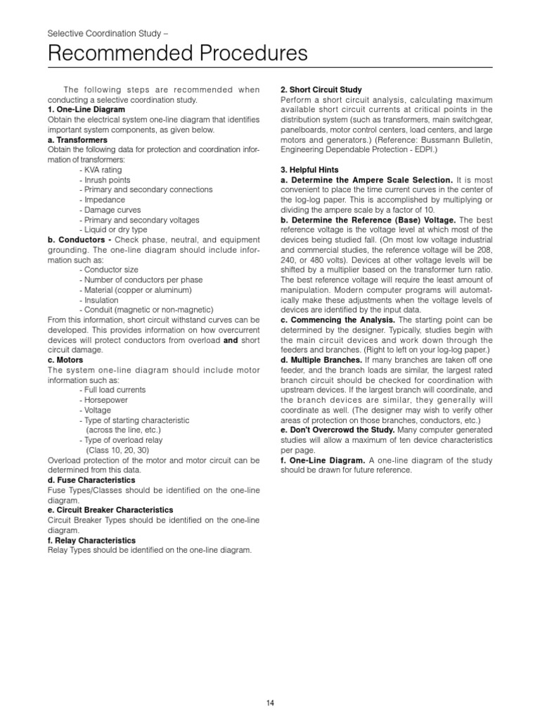 Selective Coordination Study | PDF | Fuse (Electrical) | Transformer