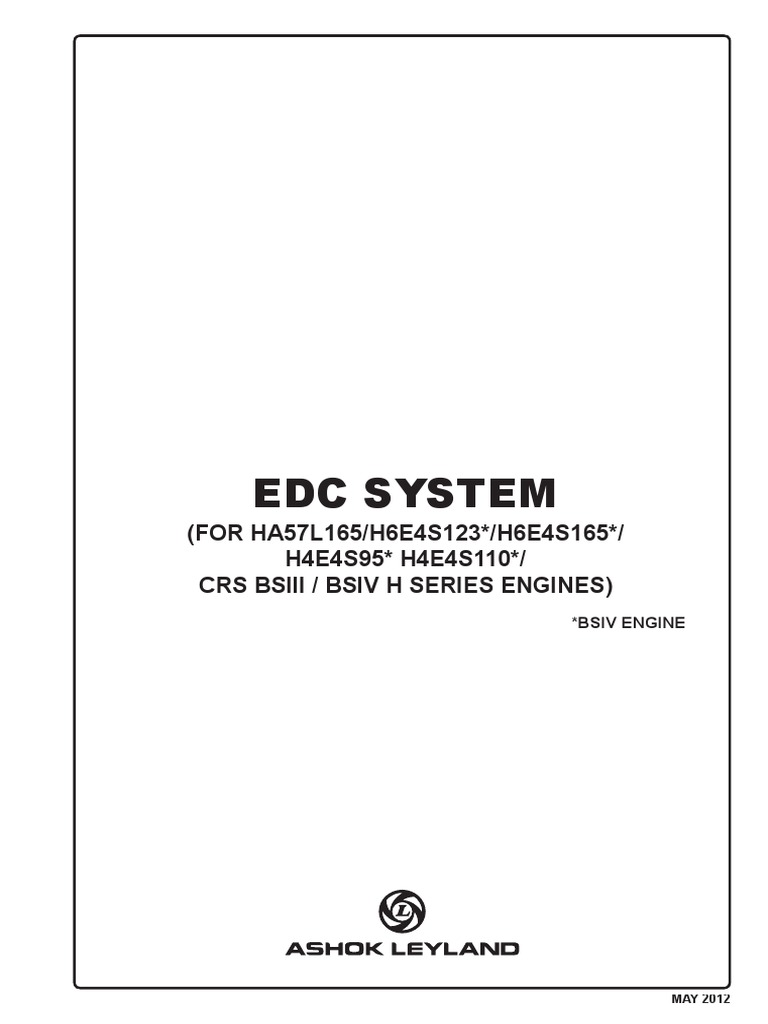 Ashok Leyland EDC System Overview | PDF | Throttle | Fuel Injection