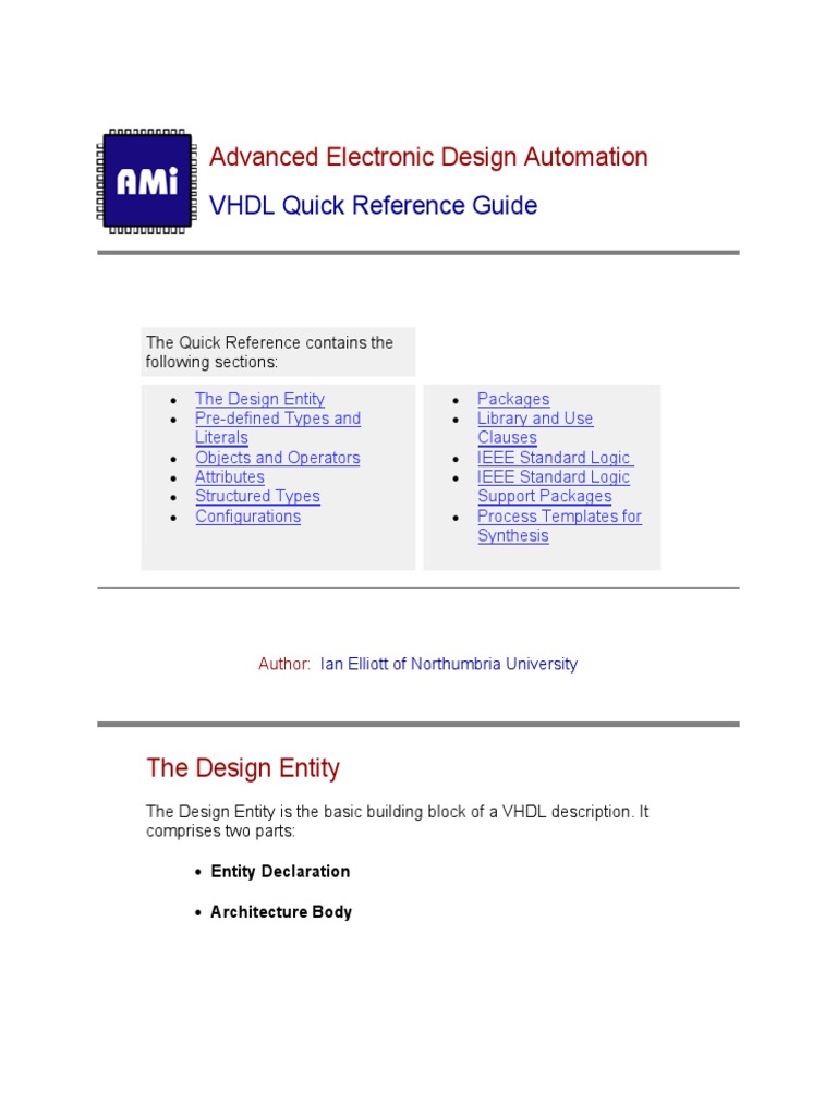 VHDL Reference PDF | PDF VHDL Reference PDF | PDF