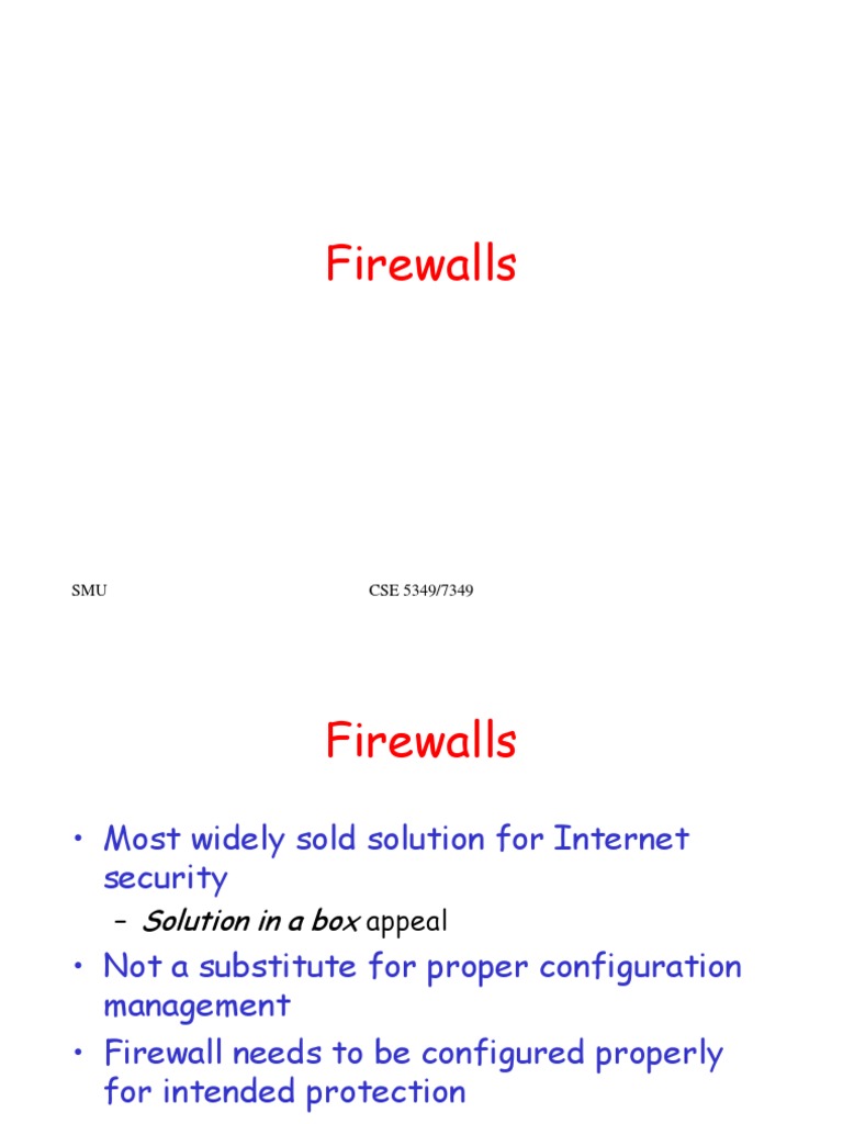Firewalls | PDF | Firewall (Computing) | Proxy Server