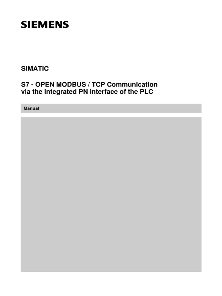 Modbus TCP PN - CPU English | PDF | Port (Computer Networking) | Parameter (Computer Programming)