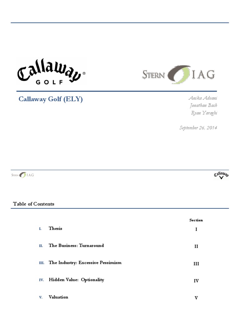 Callaway Golf | Download Free PDF | Business | Sports