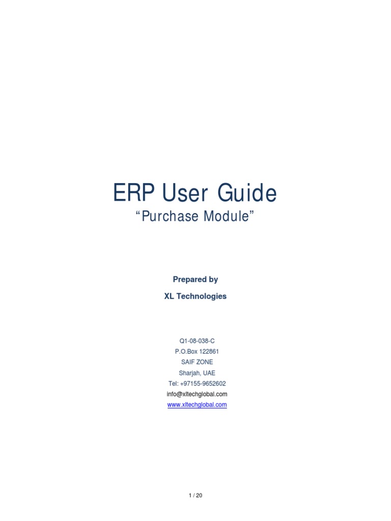 ERP User Guide: "Purchase Module" | PDF | Discounts And Allowances ...