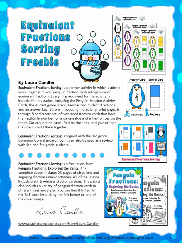 Equivalent Fractions Freebie | PDF | Fraction (Mathematics) | Science