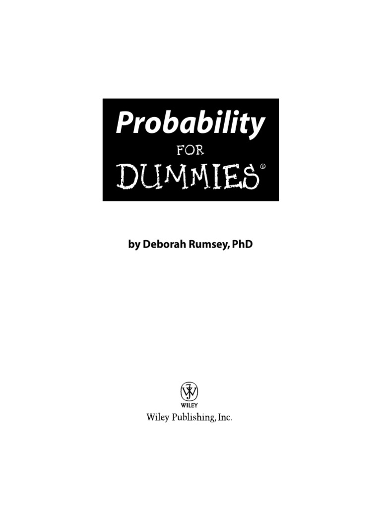Probability For Dummies | PDF | Cooking, Food & Wine