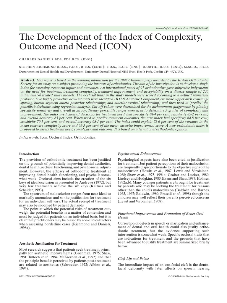 IOTN | Orthodontics | Tooth