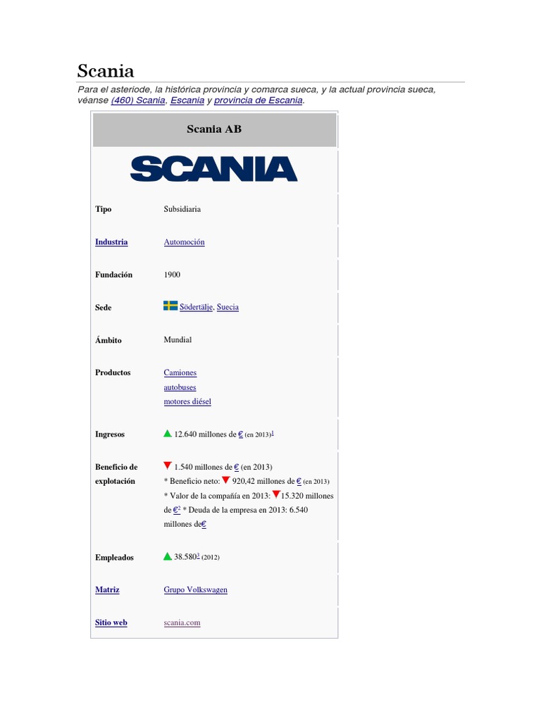 Scania | PDF | Transporte en bus | Industria del vehículo