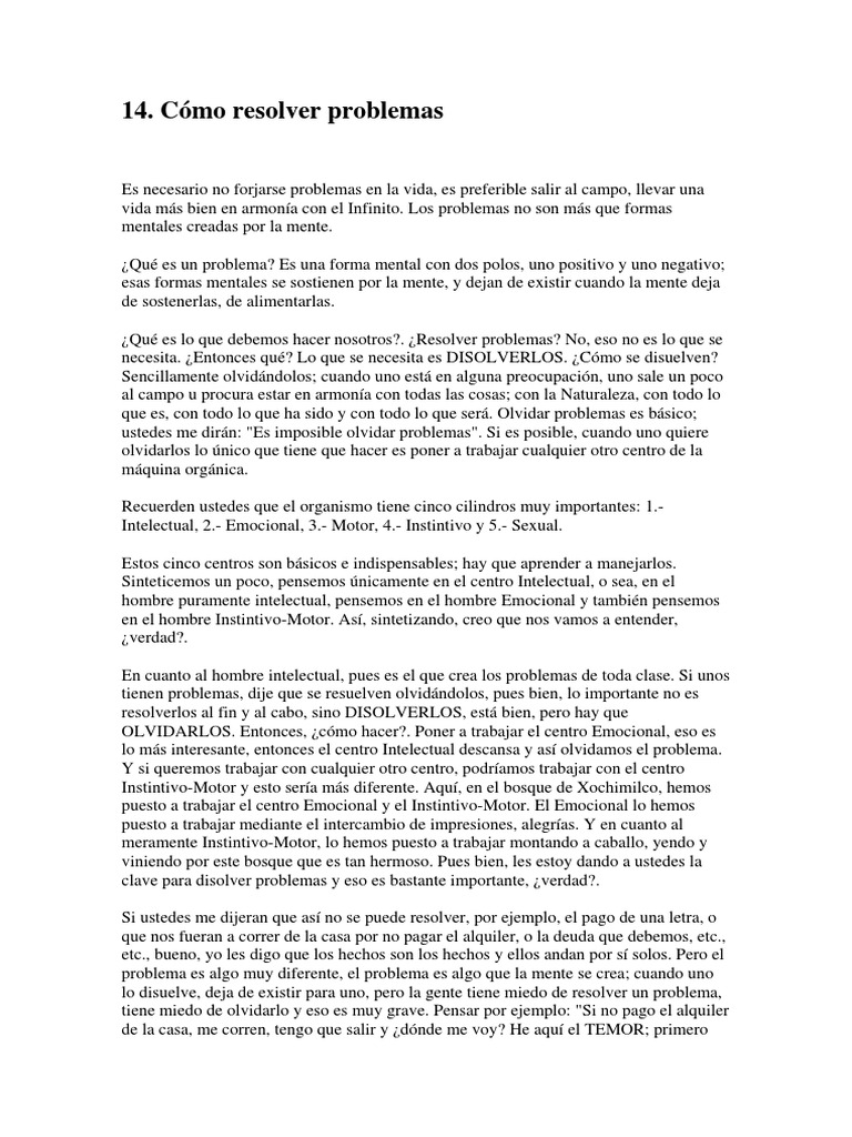 Cómo Resolver Problemas PDF | PDF | Mente | Verdad