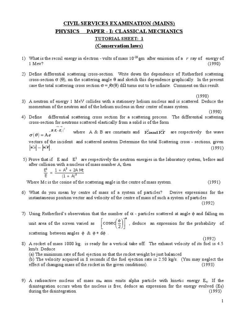 Physics Paper-1 CSE Questions | Angular Resolution | Diffraction