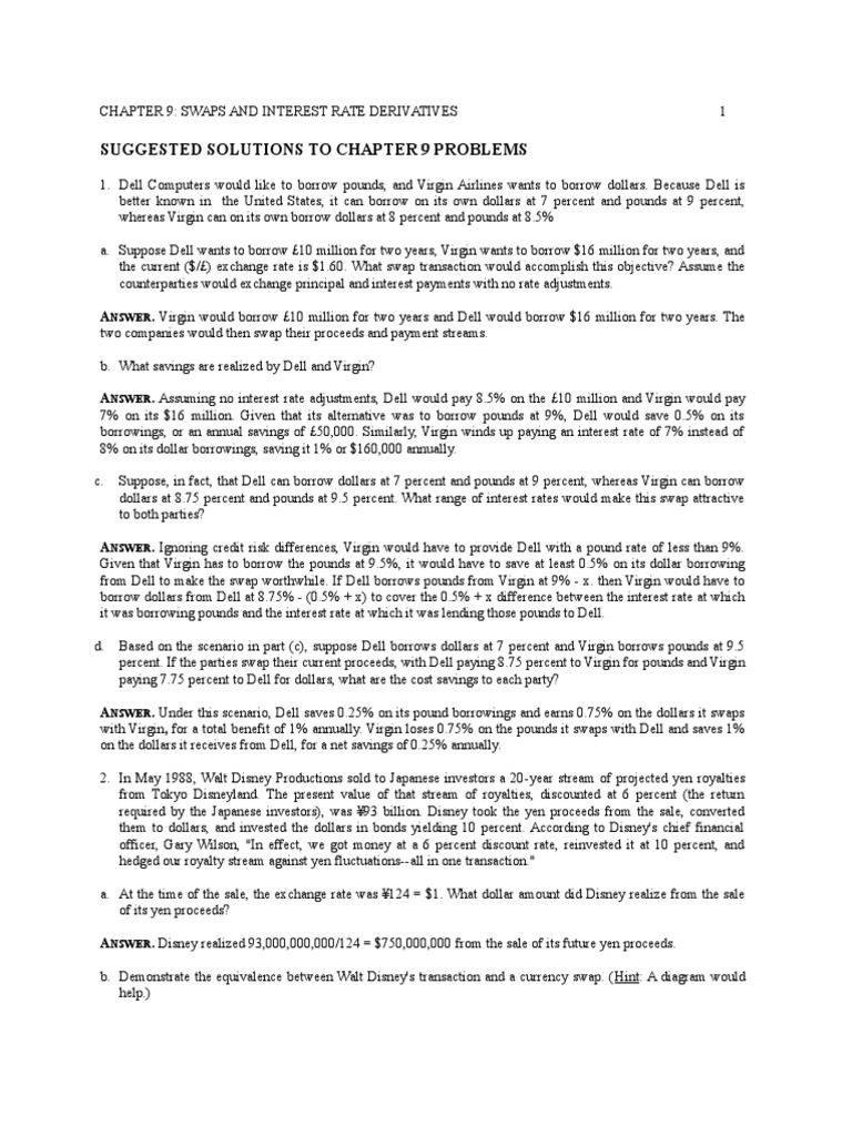 Swaps and Interest Rate Derivatives Analysis | PDF | Swap (Finance ...