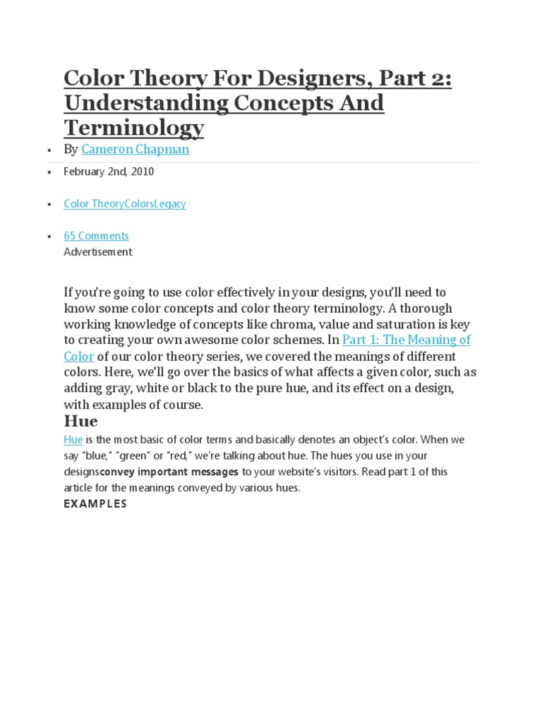 Understanding Color Concepts for Design | PDF | Hue | Grey