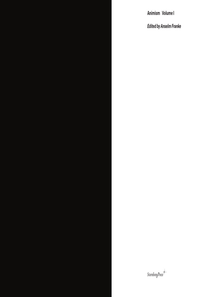 Animism Volume I Book, Ed. Anselm Franke | PDF | Anthropology ...