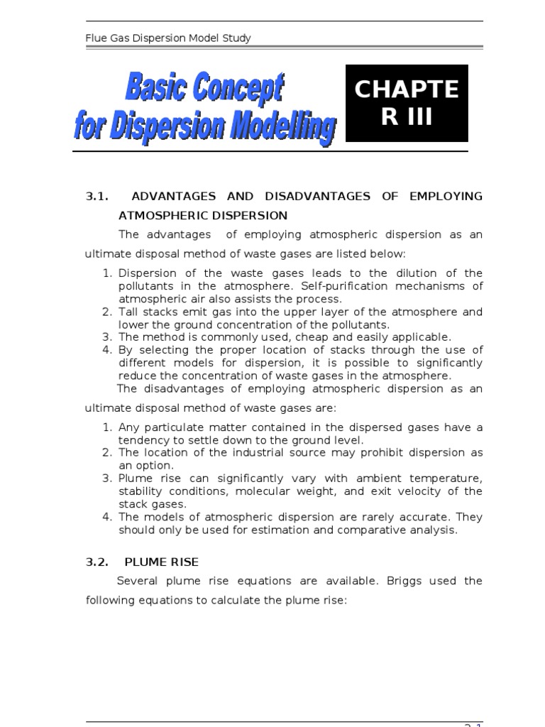 Flue Gas Dispersion Model Study | PDF | Chimney | Applied And ...