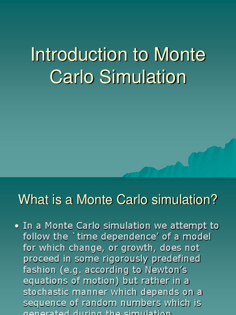 Monte Carlo Simulation Pdf Monte Carlo Method Photon