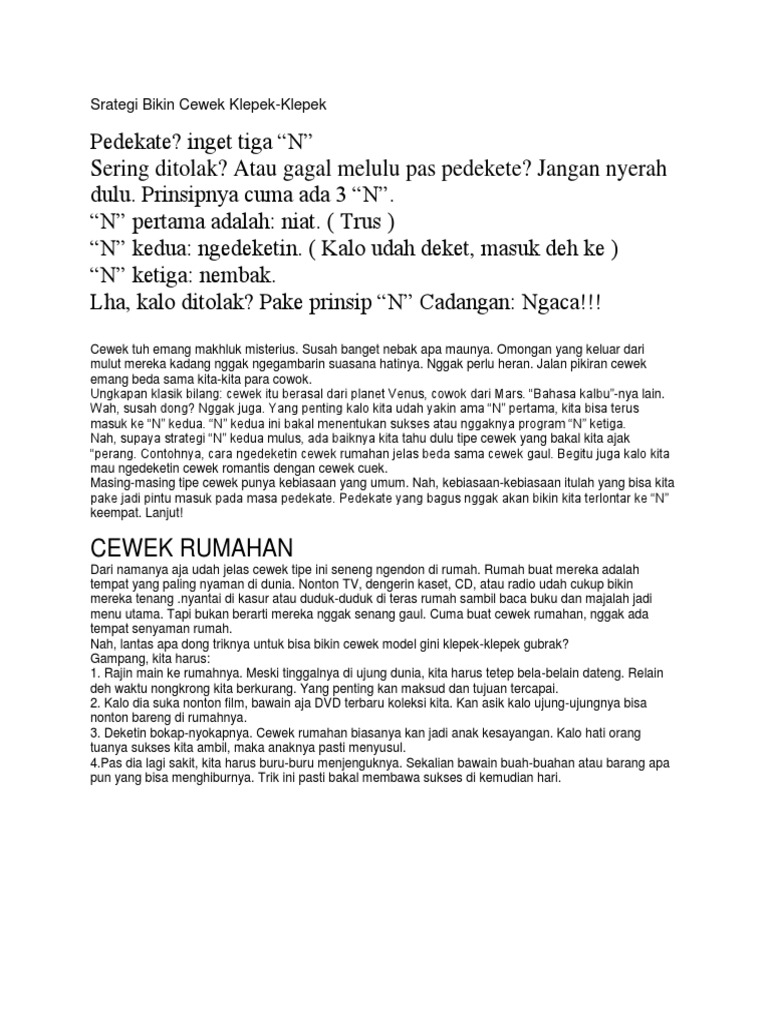PDKT Sama Cewek | PDF