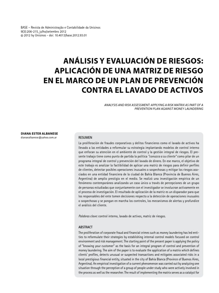 Analisis y Evaluacion de Riesgos | PDF